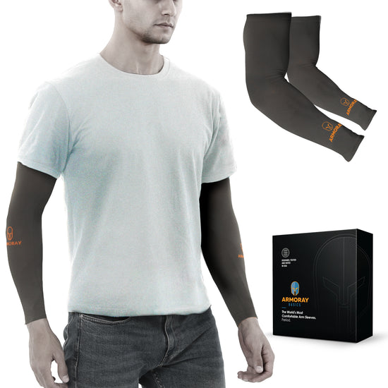 Anti-Slip Running Arm Sleeves for Athletes & Football Players